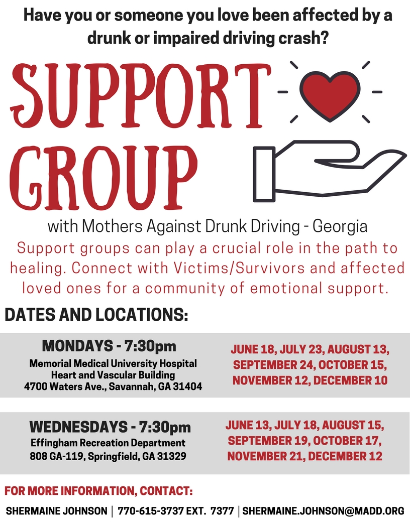 MADD Introduces Support Groups in Coastal Georgia - Affiliate Georgia