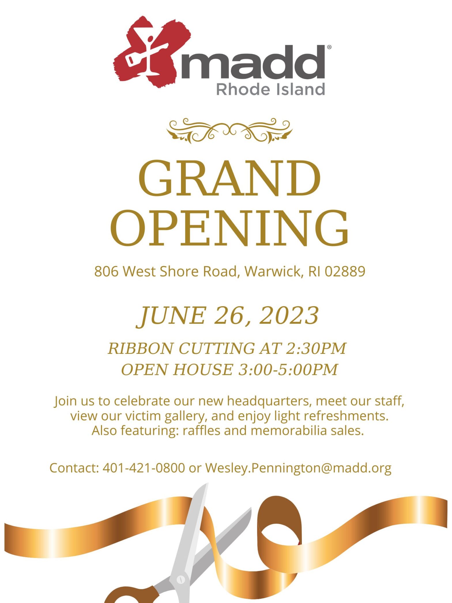MADD Rhode Island Grand Opening - Affiliate Rhode Island